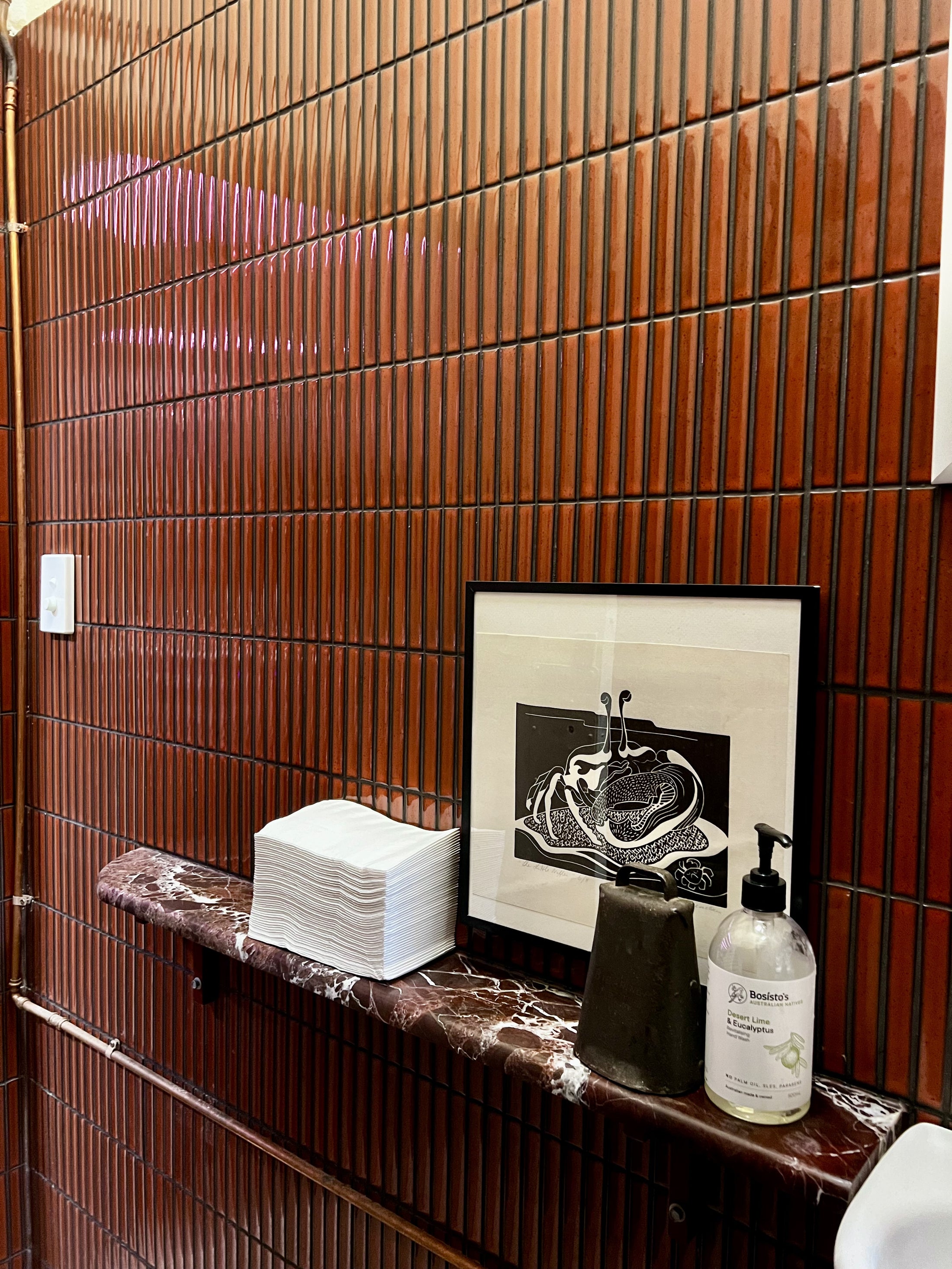 Antique Terracotta Red Concave Finger Mosaic Tile - Mosaic Mode