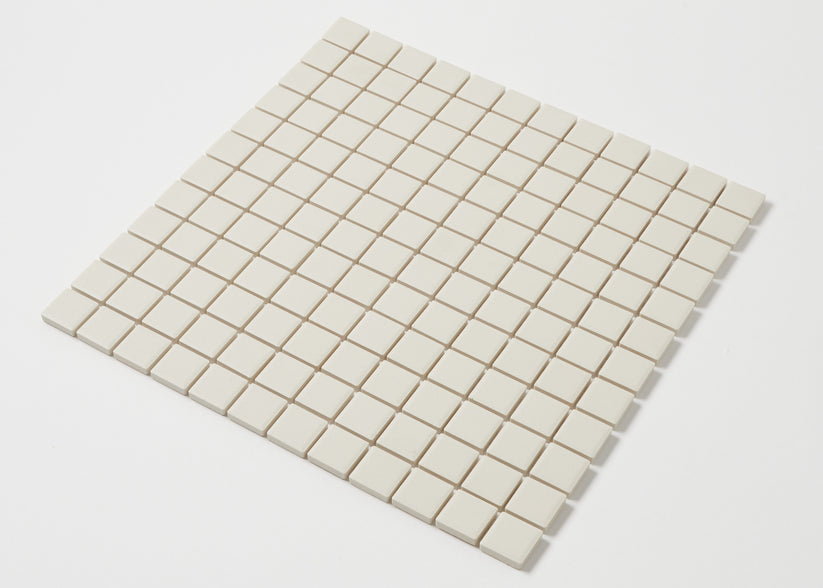 Off White Unglazed Small Square Mosaic Tile - Mosaic Mode