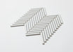 Antique White Gloss Kit Kat Herringbone Mosaic Tile - Mosaic Mode