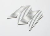 Antique White Gloss Kit Kat Herringbone Mosaic Tile - Mosaic Mode