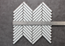 Antique White Gloss Kit Kat Herringbone Mosaic Tile - Mosaic Mode
