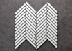 Antique White Gloss Kit Kat Herringbone Mosaic Tile - Mosaic Mode