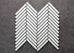 Antique White Gloss Kit Kat Herringbone Mosaic Tile - Mosaic Mode