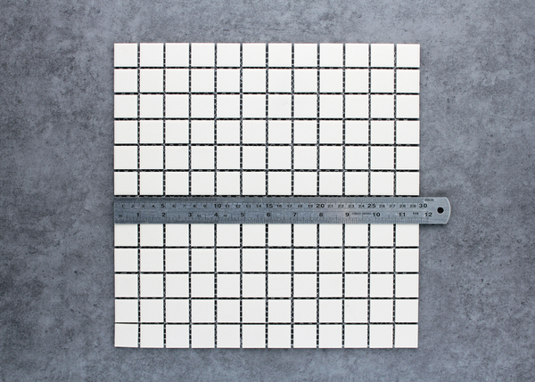 Off White Unglazed Small Square Mosaic Tile - Mosaic Mode