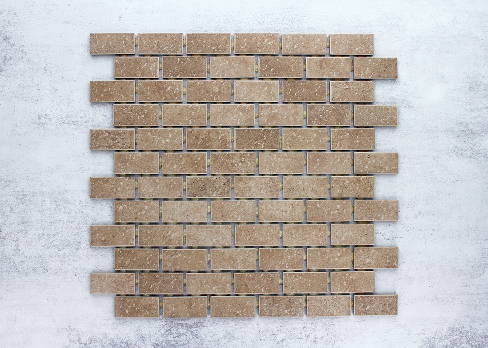 Gingerbread Stone Hedge Rectangle Mosaic Tile - Mosaic Mode