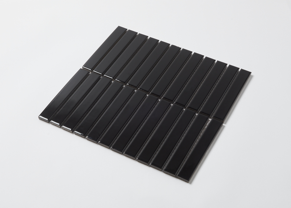 Black Gloss Large Kit Kat Mosaic Tile - Mosaic Mode